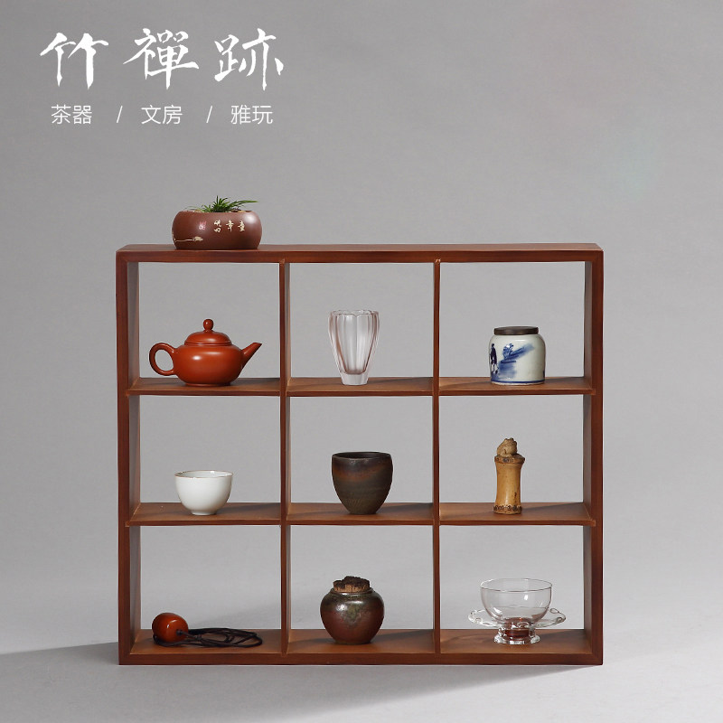 Bamboo Zen Teacup Shelf - Small Teapot Display Rack