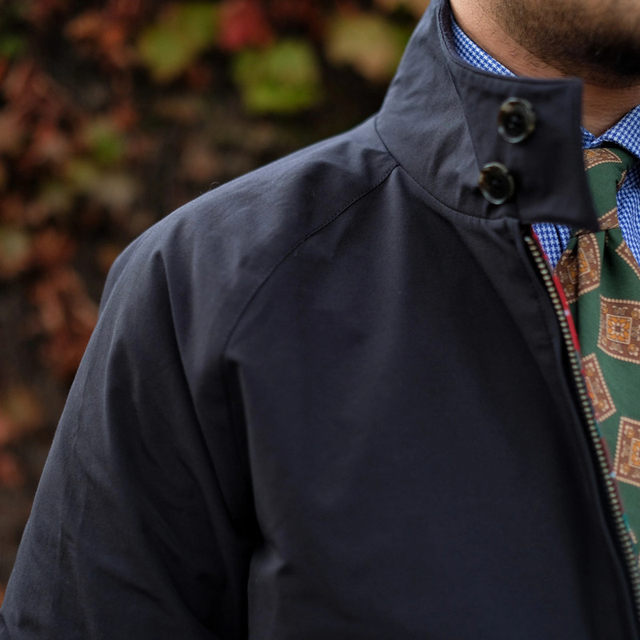 Ivy Classic Mods Harrington Jacket G9 Men's Retro Stand Collar DuPont ...