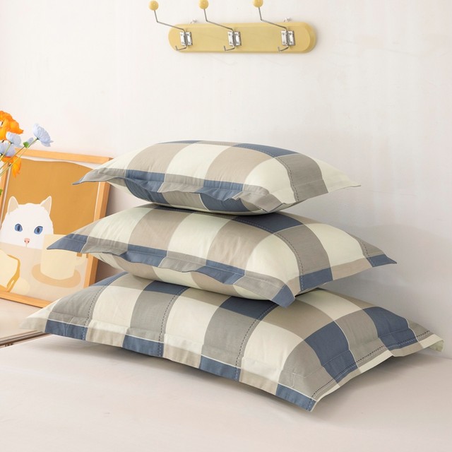 Pure cotton pillowcase pair for student dormitory single 40x60 cotton ...