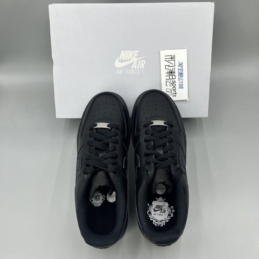 Nike Nike Air Force1 AF1 Air Force One pure black men's and Women's ...