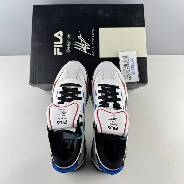 FILA Fila KM2 stacked shoes white gray men's retro versatile height ...
