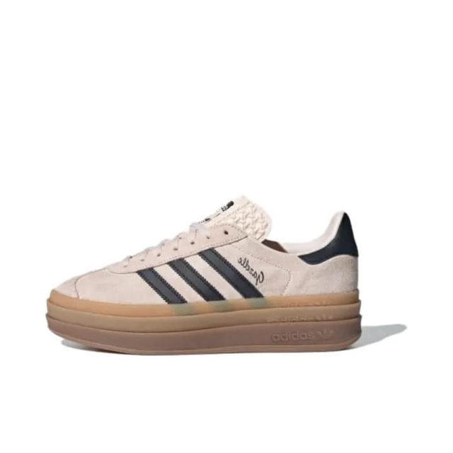 Adidas Adidas Gazelle Bold pink brown women's thick-soled retro casual ...