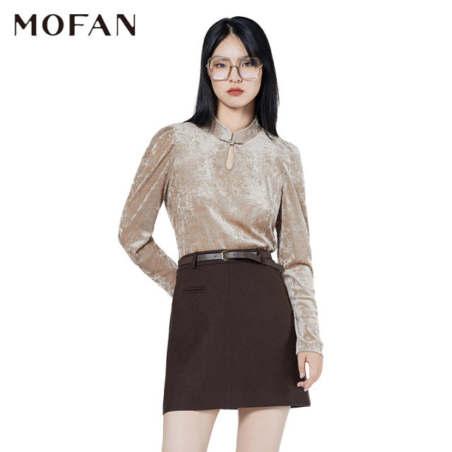 National style bow tie design top MOFAN Mofan 2024 winter new gravel ...