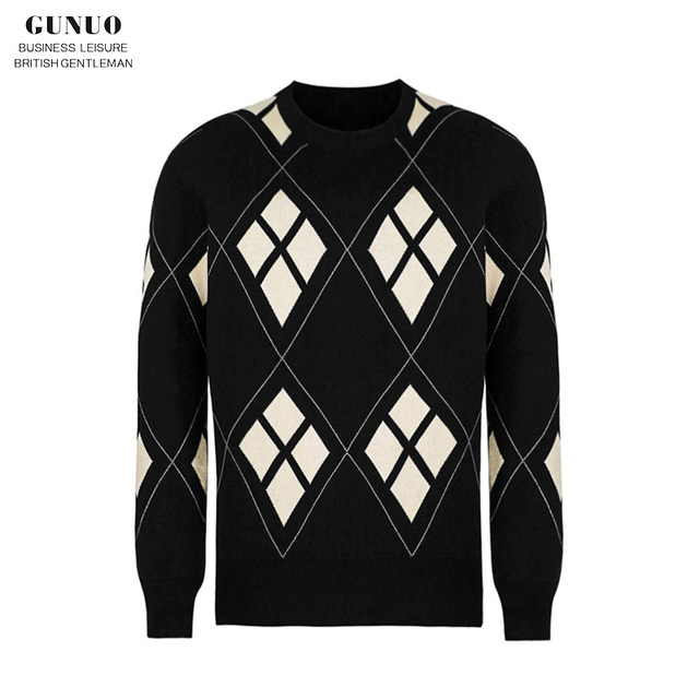 British handsome men wear autumn and winter warm sweaters, classic ...