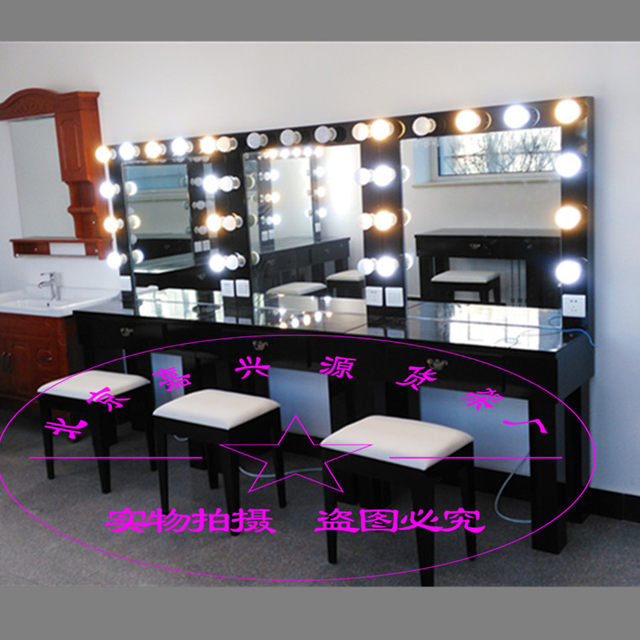 Professional studio dressing table with light studio makeup table ...