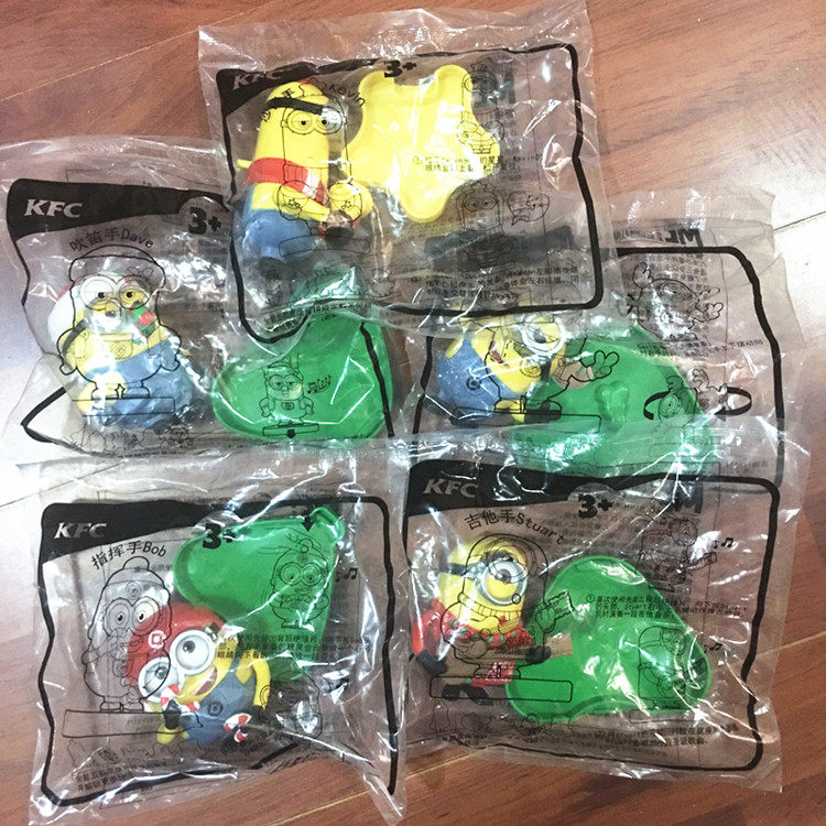 2018 Christmas KFC Minion Toy Set - Full Set of 5 Doll Decorations