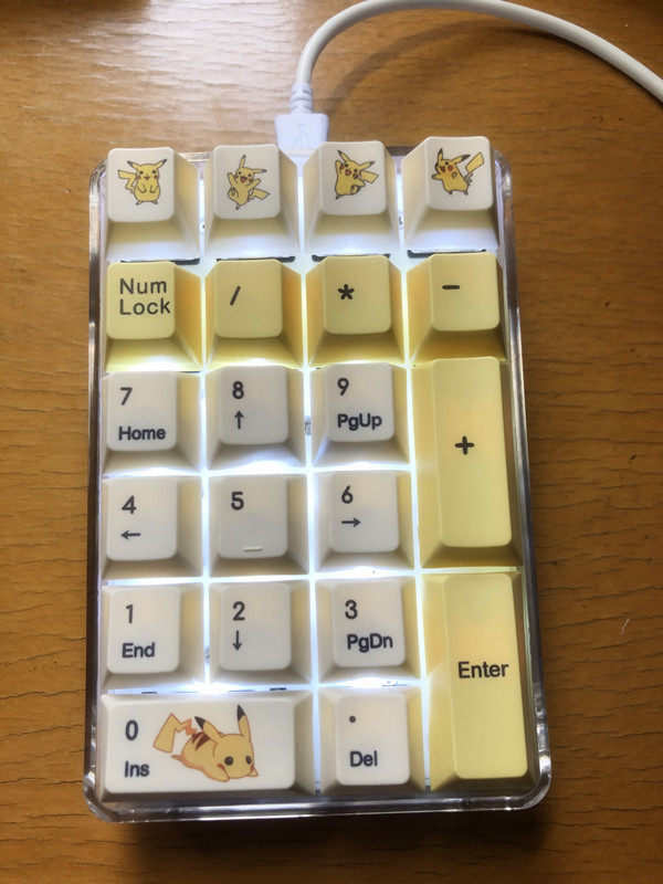 21-Key Digital Mechanical Keyboard Keycap Cherry Blossom Pikachu ...