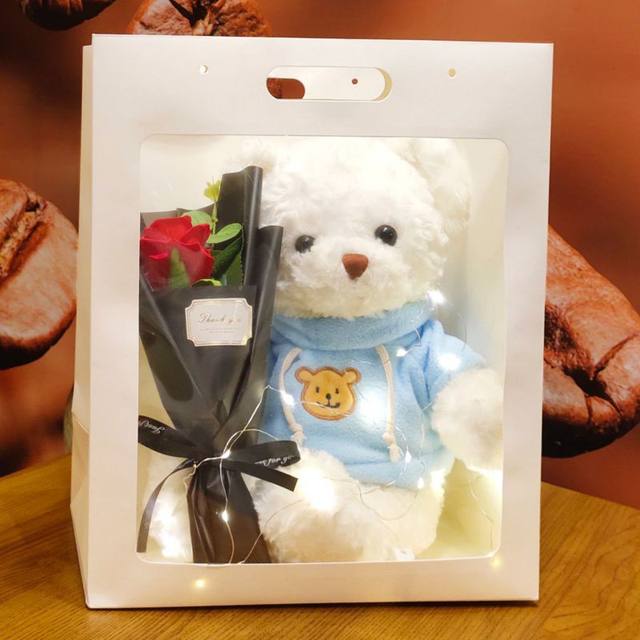 Genuine gift box teddy bear doll custom doll cloth doll plush toy Qixi ...