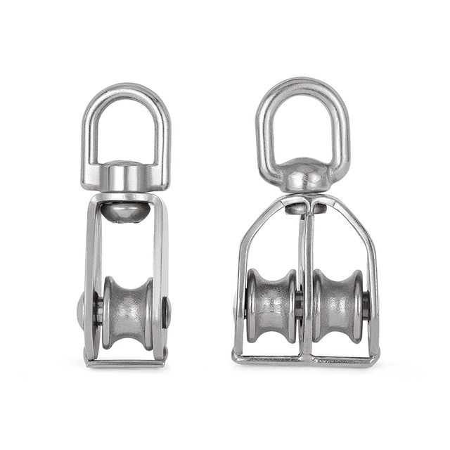 304 stainless steel pulley, wire rope, U-shaped lifting ring, fixed ...