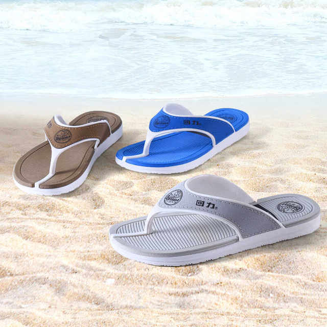 Authentic pull-back flip-flops for men's summer outerwear, non-slip ...