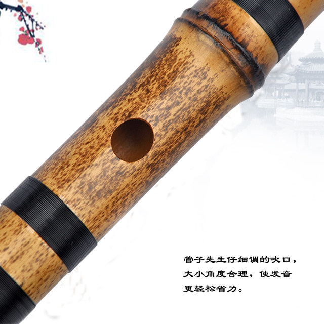 Mr. Guanzi a section of purple bamboo flute refined horizontal flute ...