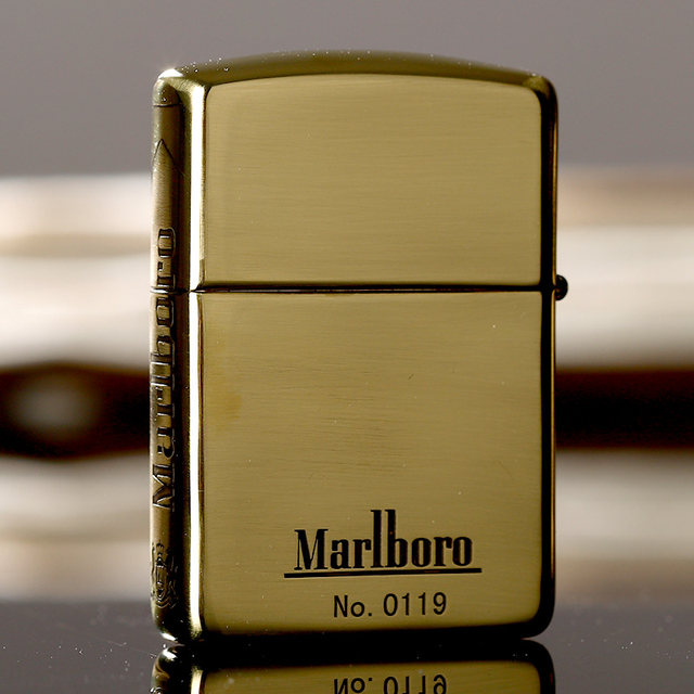 Lighter zippo genuine pure copper Marlboro men's armor shell kerosene windproof Zibao limited ...