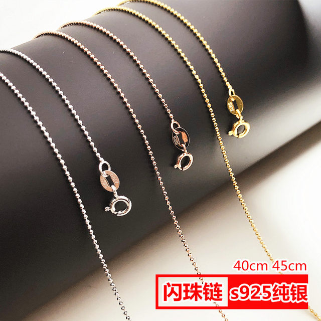 S925 silver women's necklace, sterling silver plated 18K gold rose gold ...