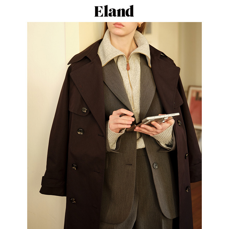 Eland Women's Classic British Style Trench Coat