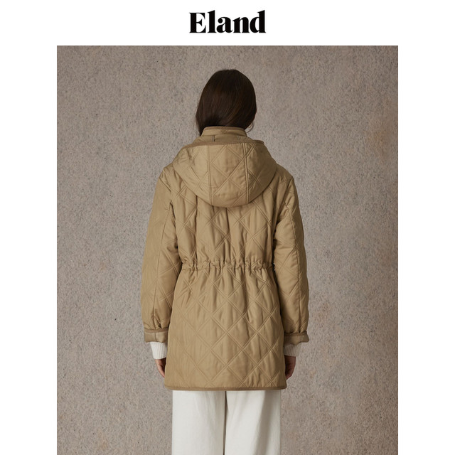 Eland women's warm turtleneck coat with detachable hood 24 new winter ...