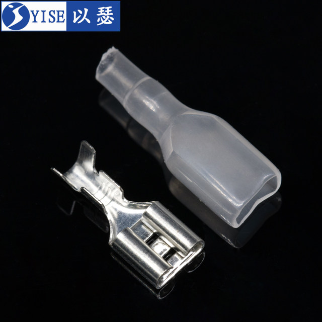 6.3 insert spring terminal sheath copper connector plug-in piece female ...