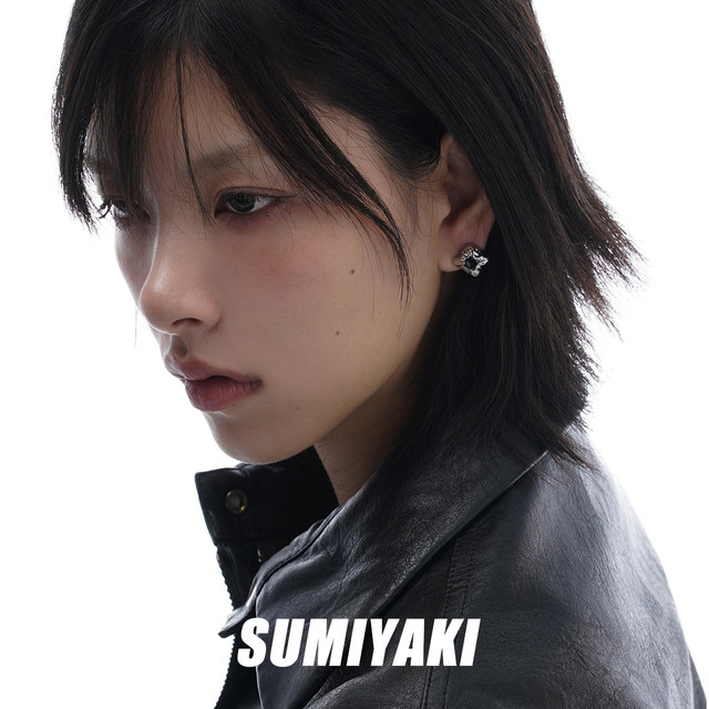 SUMIYAKI's super cute original design hair tie earrings s925 silver needle versatile fashionable ...