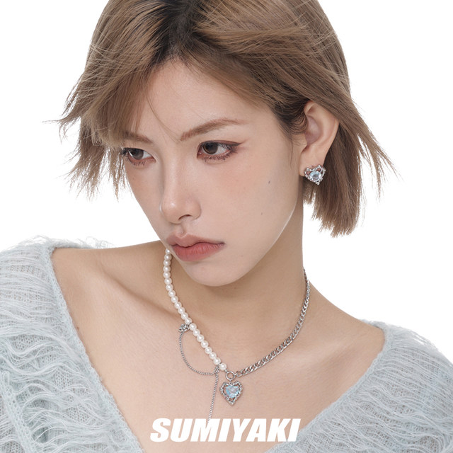 SUMIYAKI original bundled heart series color rope bundled earrings s925 silver needle earrings ...