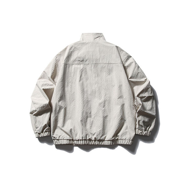 Autumn new trend invisible zipper embroidered stand collar jacket men's ...