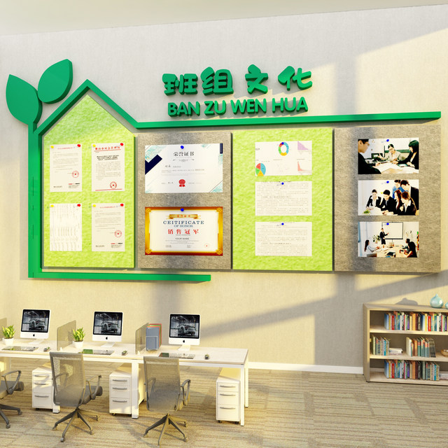 Notice board display board office atmosphere layout photo felt wall ...