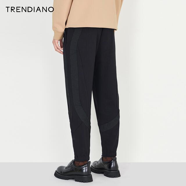 Trendiano's official new spring men's knitted nine -point casual pants tide