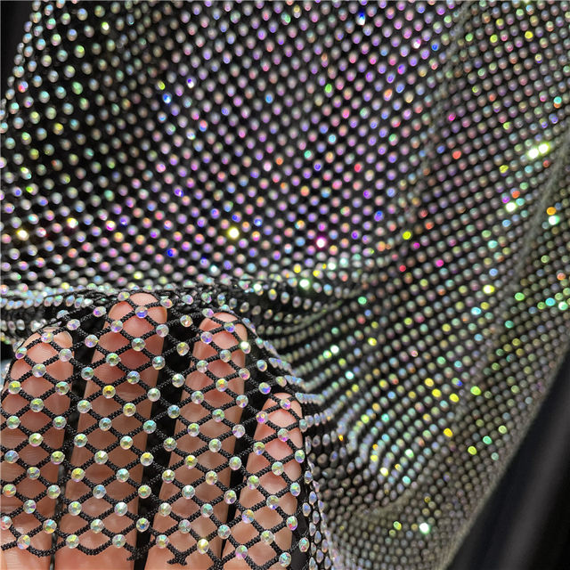 Men and women's summer shiny bright bright diamond vest hollow diamond ...