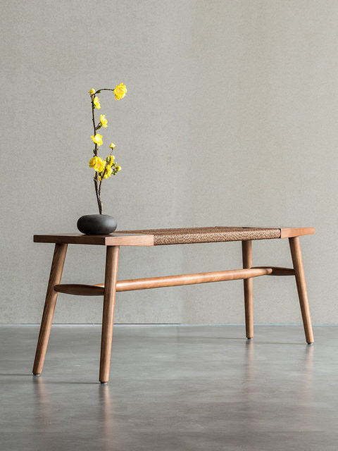 Fan Bo Furniture Ying'an bench Nordic solid wood rope shoe stool modern ...