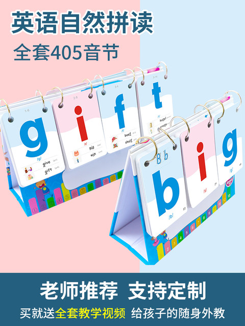CVC English Phonics Desk Calendar Flip Cards Phonics English Letters ...