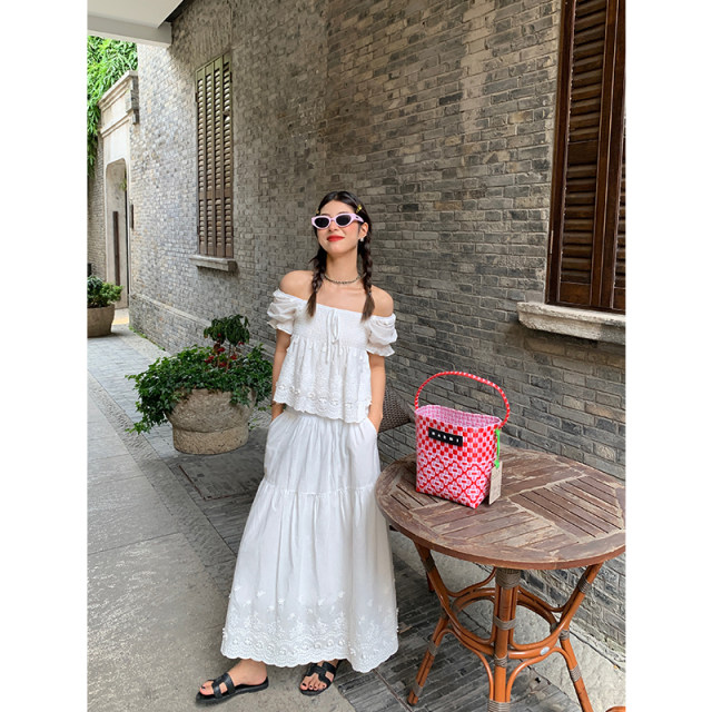 Jinyu Huahua White This year's popular suit summer suit women's two ...