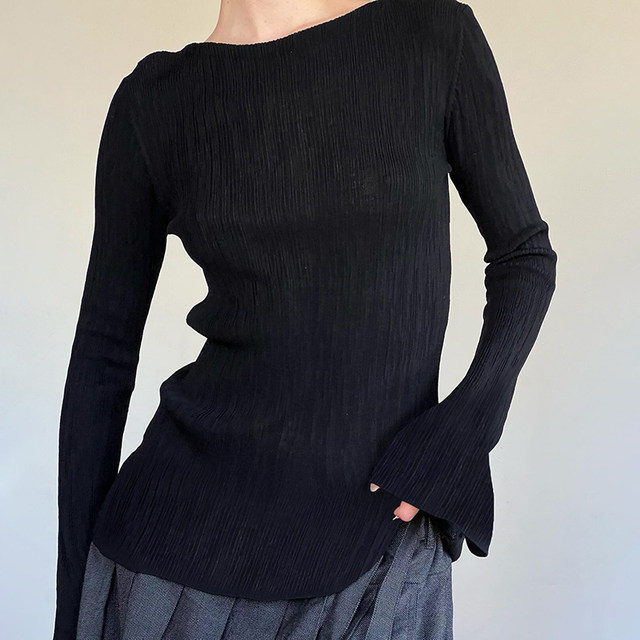 MSYOUCAN minimalist high -end fashionable texture pure color T -shirt ...