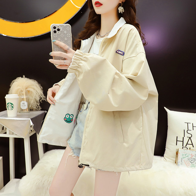 Reversible workwear jacket for women spring and autumn 2024 new autumn ...