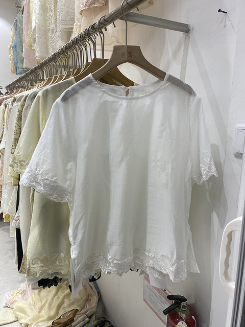 Han Xia new Korean style fashionable and versatile slim lace splicing ...