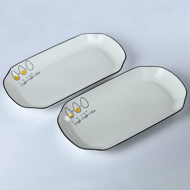 2-pack ceramic special price household extra large rectangular fish ...