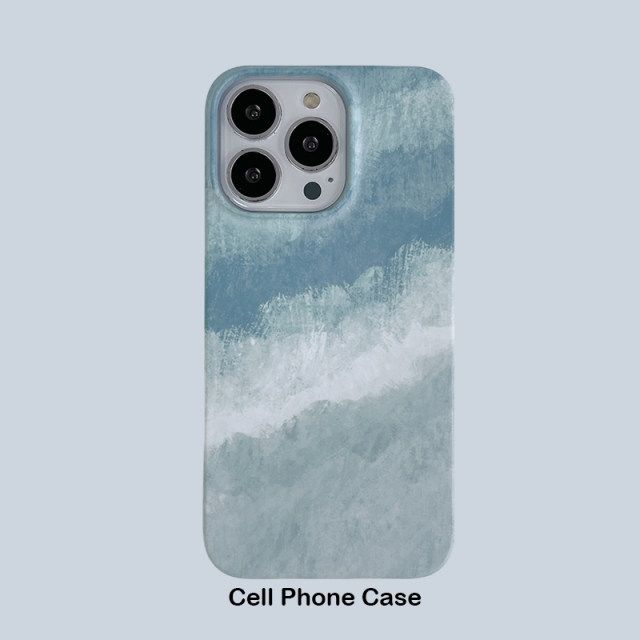Blooming lake blue suitable for iPhone14 mobile phone case 13ProMax ...