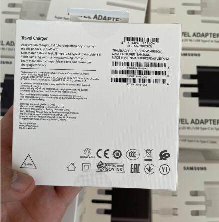 British Samsung original 45W Hong Kong version Triangle S22 Ultra/Note10+ charger 5A dual C fast ...