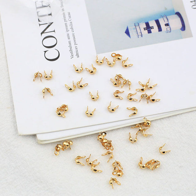 18K gold-filled color-protected buckle bean buckle double ear double ...