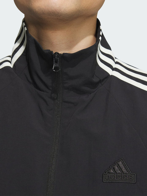 Adidas jacket water-repellent and splash-proof three-stripe jacket for ...