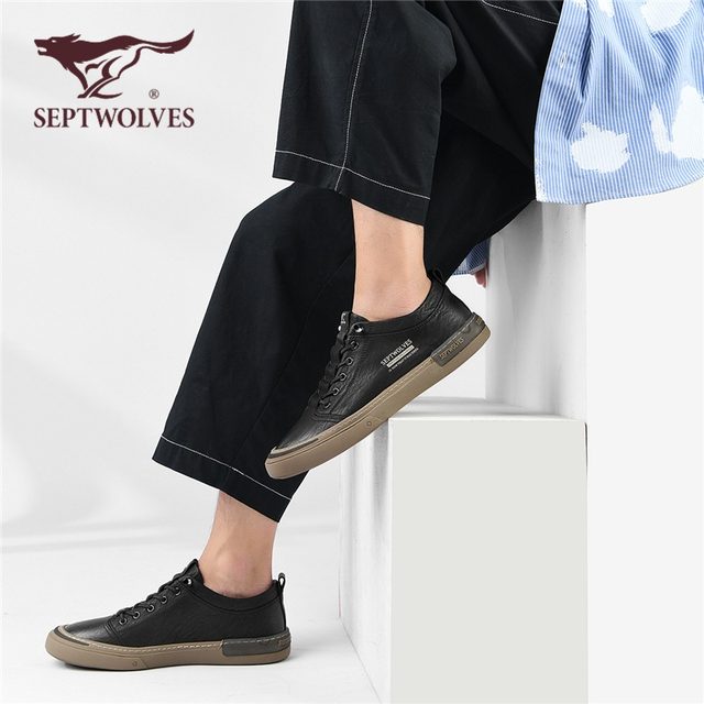 Septwolves Genuine Fashion Men's Shoes 2024 New Trendy Men's Casual ...