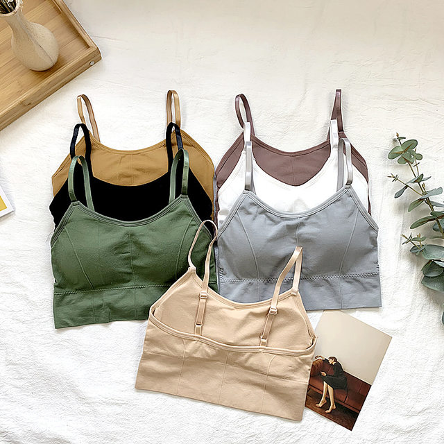 Beautiful back suspender sexy strapless vest female internet celebrity ...