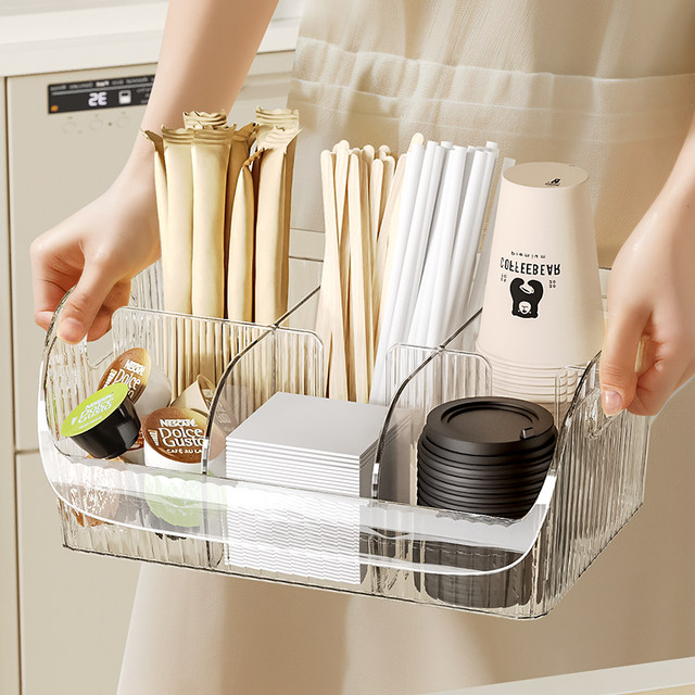 Tea bag storage box with compartments, transparent acrylic disposable ...