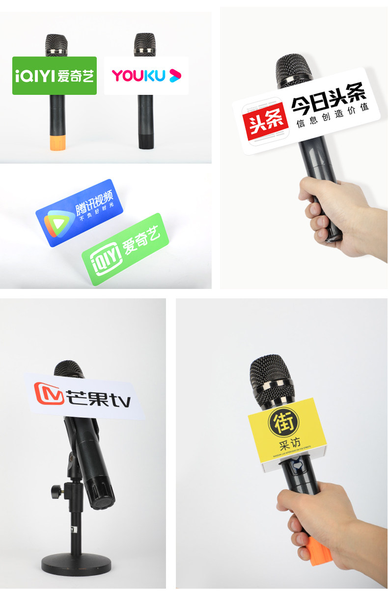 Heiner Show Custom Logo Microphone Set - Live Interview & Broadcast