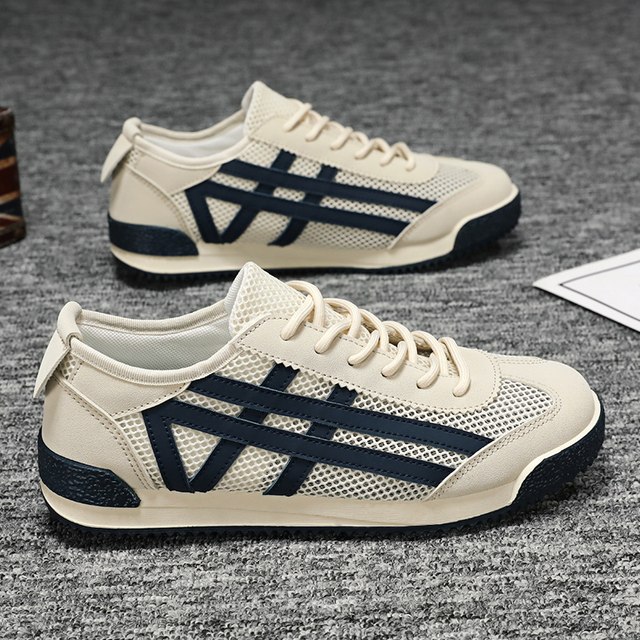 Forrest Gump men's shoes summer breathable thin hollow mesh shoes men's sports and leisure ...