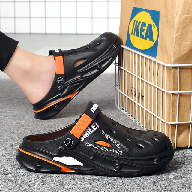 Men's Clogs for Summer, Non-Slip Closed-Toe Slippers, Suitable for ...