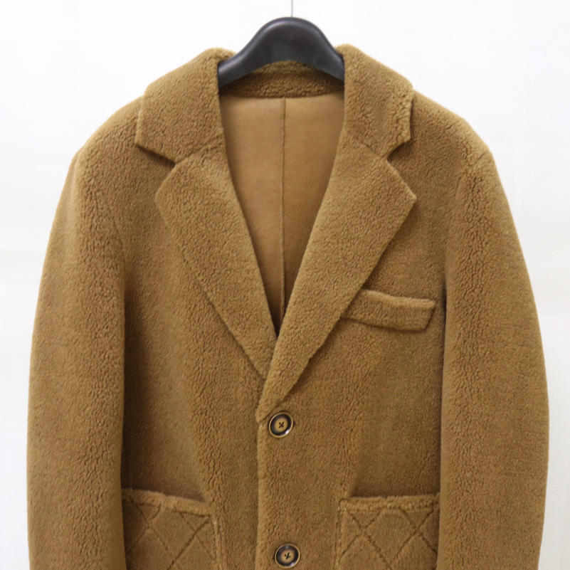 Seconds Men's autumn and winter new pellet wool coat composite fur slim ...