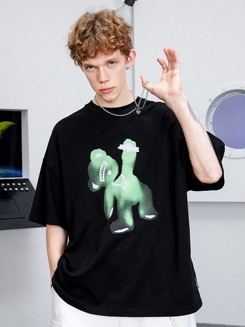 Lilbetter reflector T -shirt Xia Liu Su Short -sleeved Men and Women's National Trend Trends ...