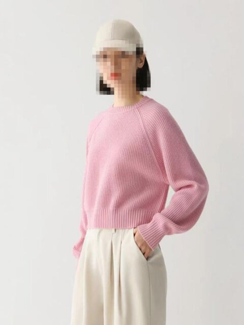 Autumn and winter high-waisted short soft and glutinous cashmere ...