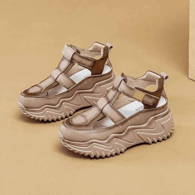 Yi Er Kang Summer Hollow Breathable Sandals Women's 2024 New Thick ...
