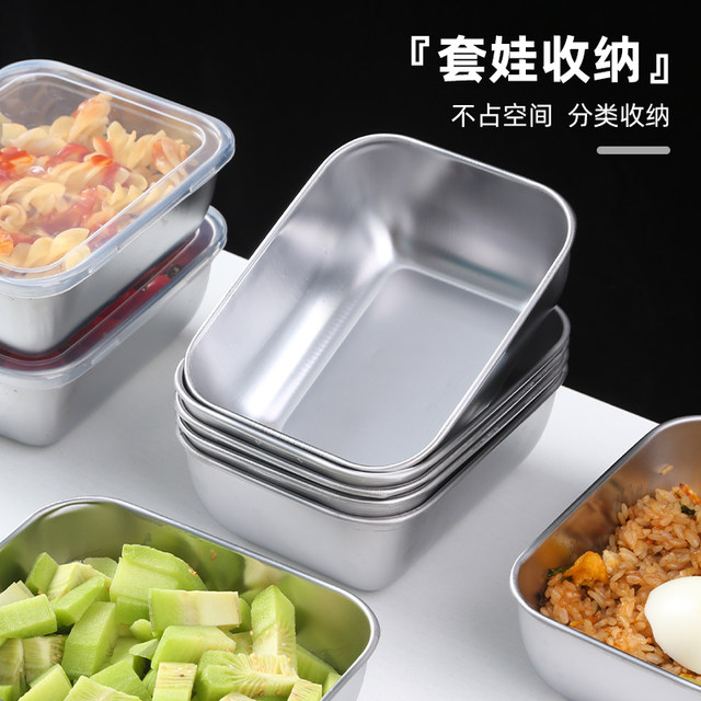 Stainless steel food preservation box sealed food-grade refrigerator ...