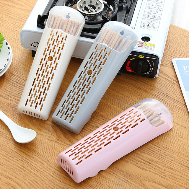 Chopsticks tube household chopsticks holder with cover wall-mounted ...