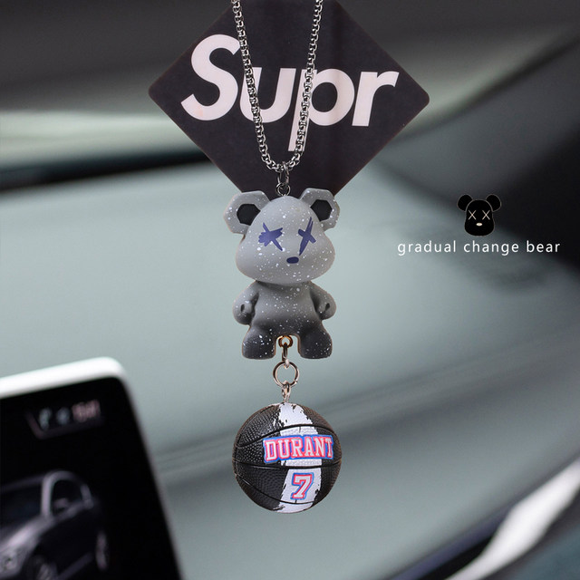 Gradient bear personalized car pendant chameleon bear car pendant ...
